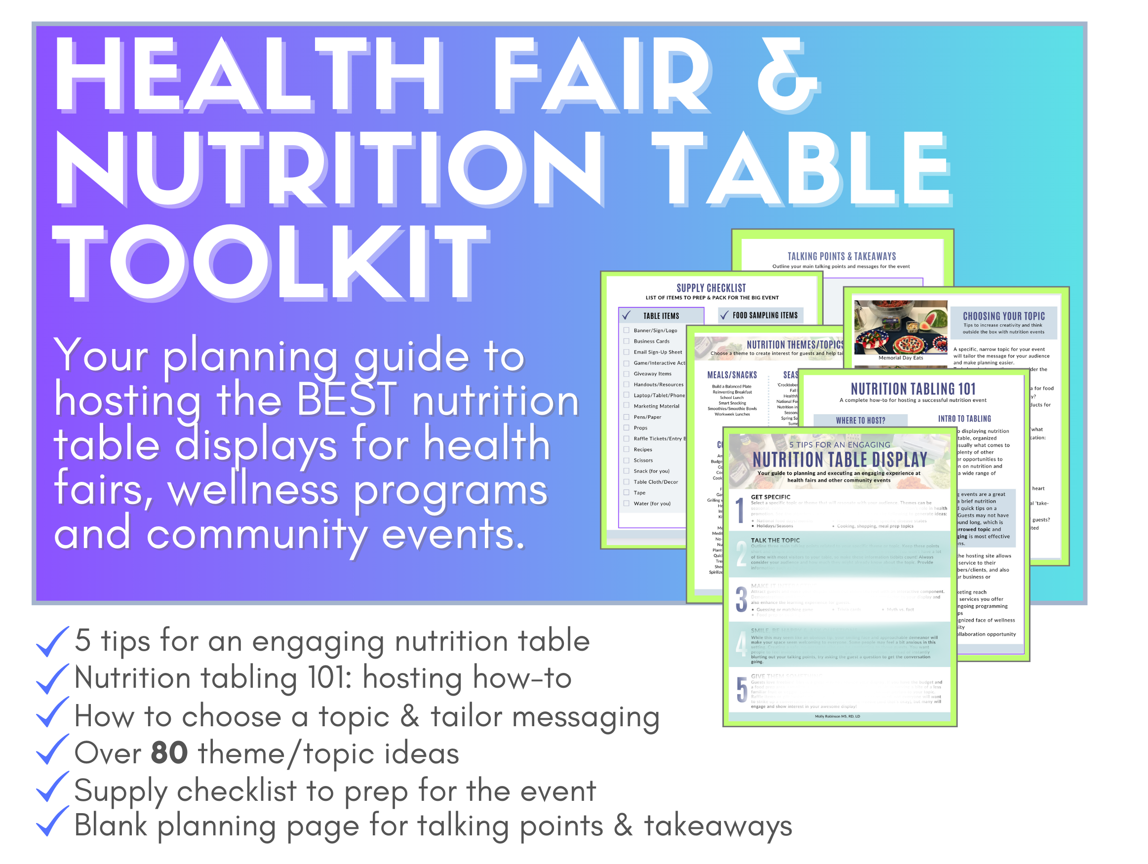 Health Fair & Nutrition Table Toolkit | Well Resourced Dietitian