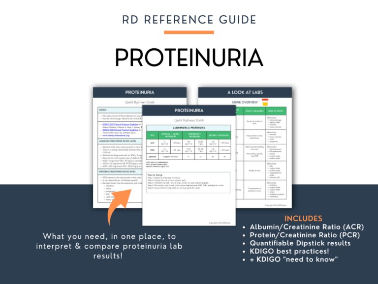 Proteinuria [RD Reference Guide] - Well Resourced Dietitian