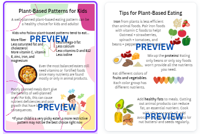 Plant Based Patterns for Kids - Well Resourced Dietitian