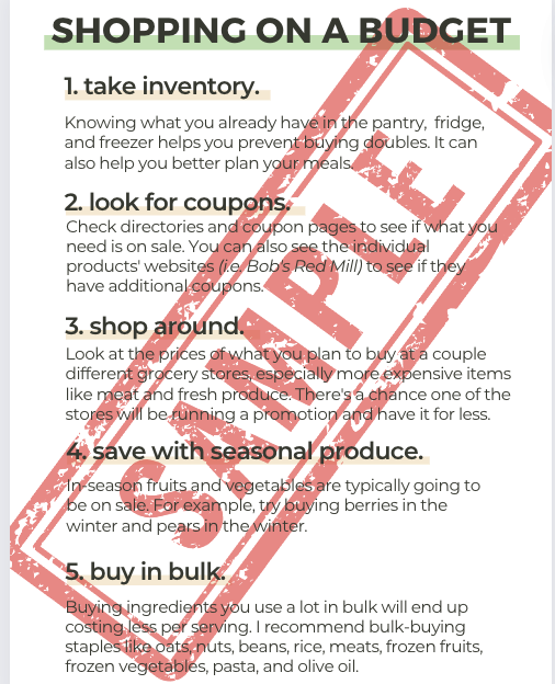 5 Tips for Shopping on a Budget - Well Resourced Dietitian