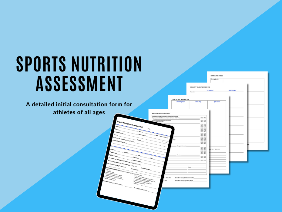 Sports Nutrition Assessment Form - Well Resourced Dietitian