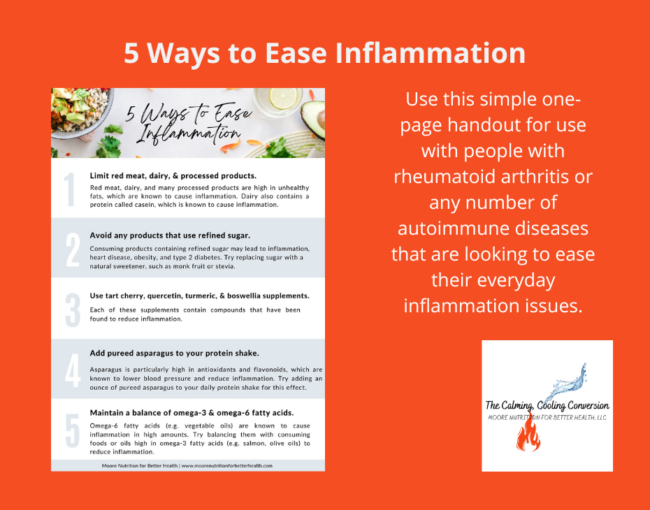 5 Easy Ways to Ease Inflammation - Well Resourced Dietitian