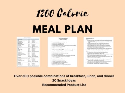 1200 Calorie Meal Plan with Snack Ideas and Product Guide - Well ...