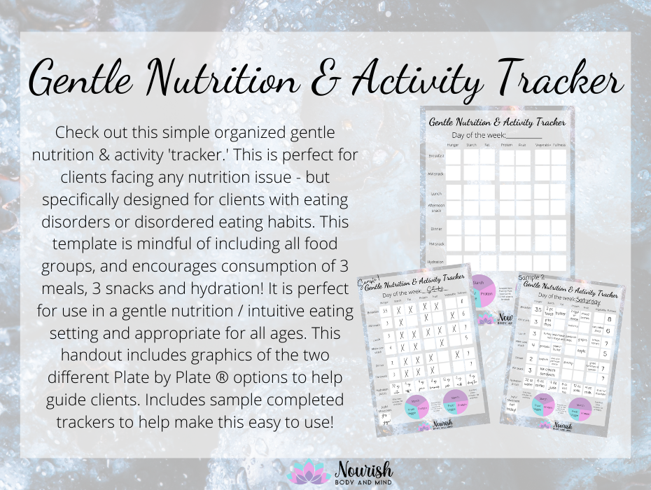 Gentle Nutrition & Activity Tracker - Well Resourced Dietitian