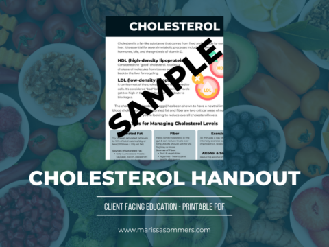 HANDOUT: All About Cholesterol - Well Resourced Dietitian
