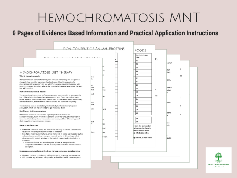 Hemochromatosis MNT - Well Resourced Dietitian
