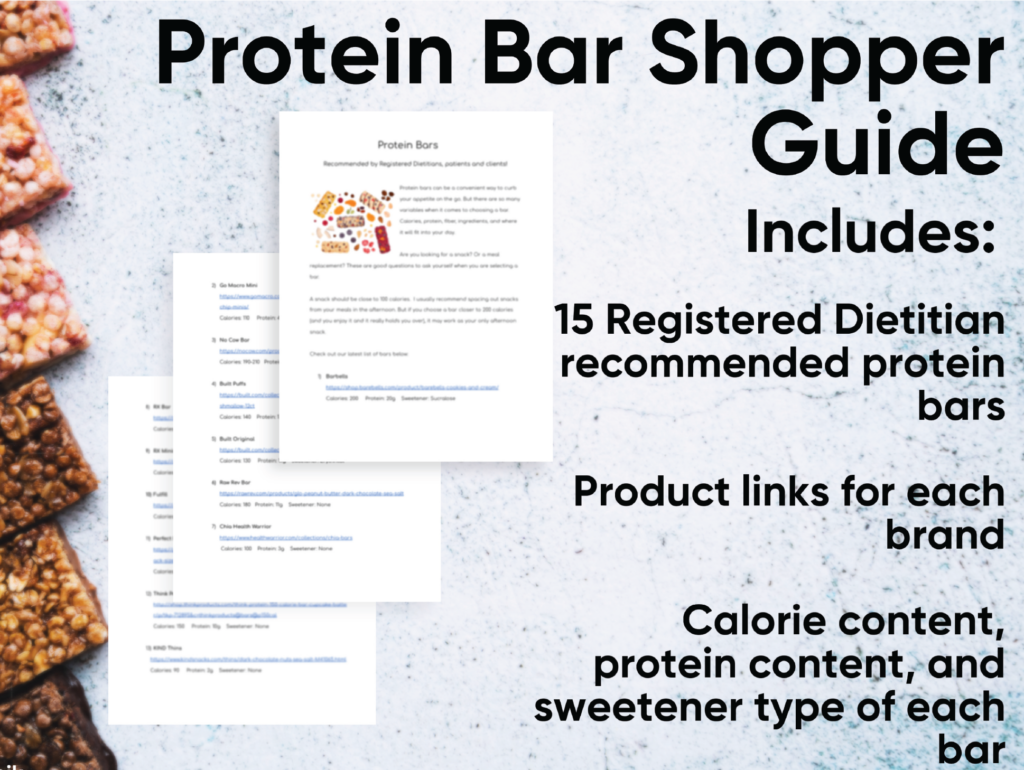 Protein Bar Shopper Guide - Well Resourced Dietitian