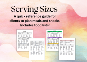 Serving Size Guide - Well Resourced Dietitian
