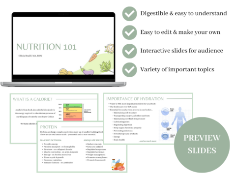 Nutrition 101 Presentation - Well Resourced Dietitian