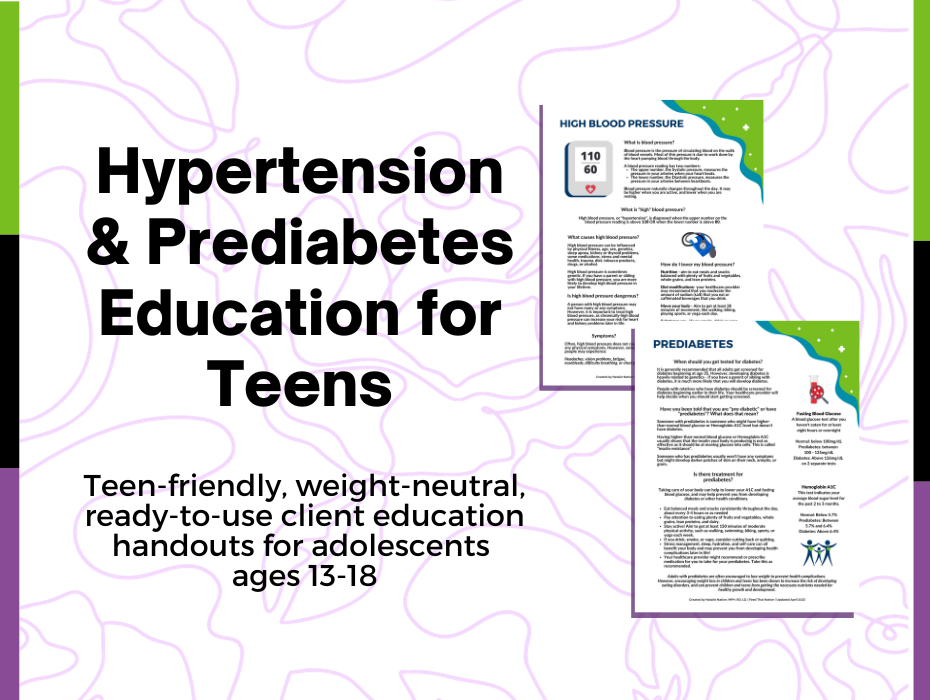 Hypertension and Prediabetes Client Education for Teens | Ready-To-Use ...
