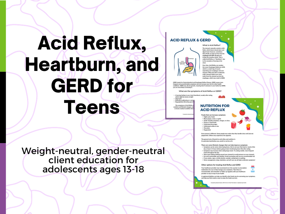 Acid Reflux, Heartburn, and GERD Client Education for Teens | Ready-To ...