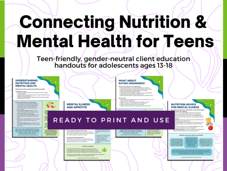 Connecting Nutrition and Mental Health for Teens | Ready-to-Use Client ...