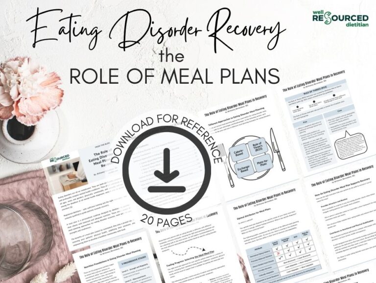 The Role of Eating Disorder Meal Plans in Recovery - Well Resourced ...