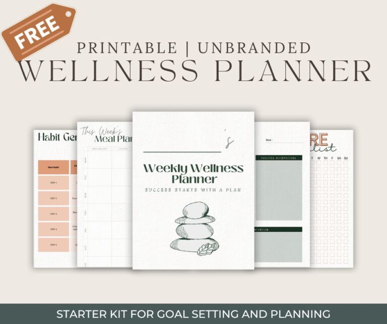 Weekly Wellness Planner - Well Resourced Dietitian