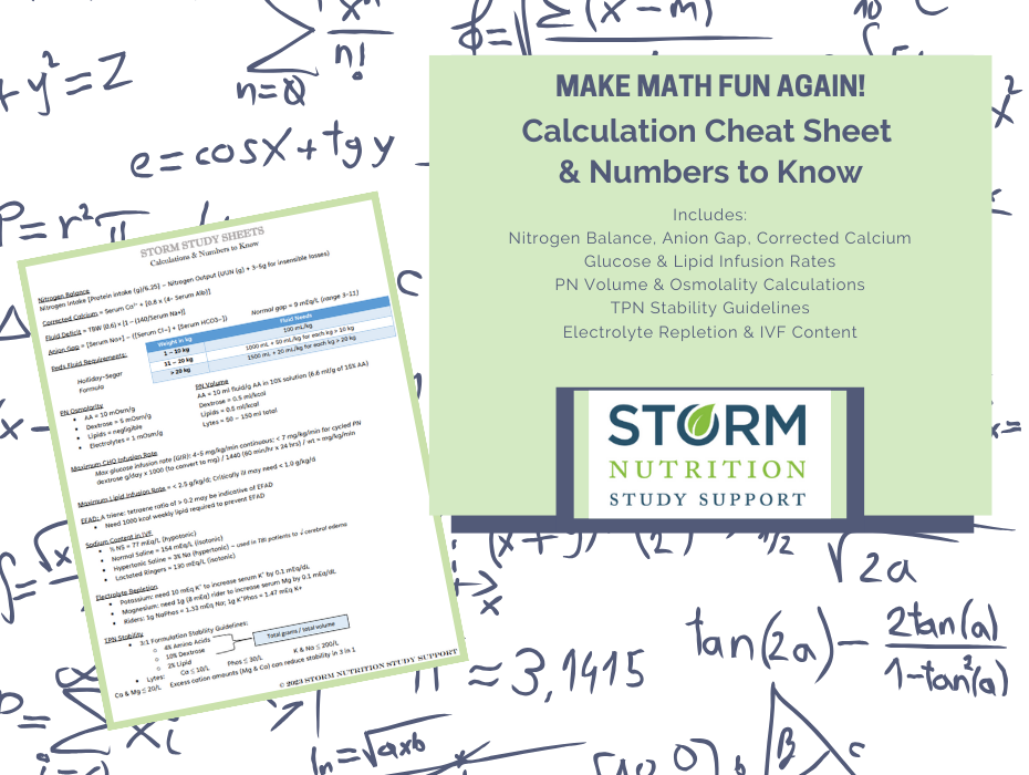 Nutrition Support Calculations & Reference Values - Well Resourced ...