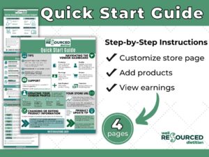 Vendor Quick Start Guide - Well Resourced Dietitian