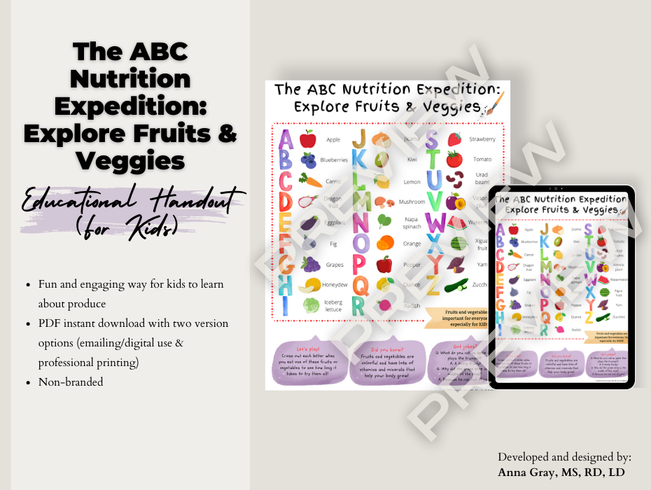 ABC Nutrition Expedition: Explore Fruits and Veggies for Kids - Well ...