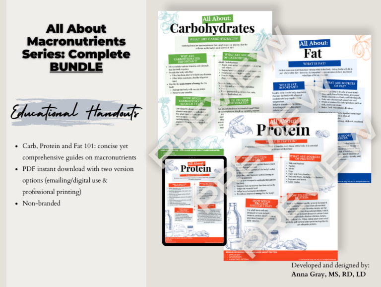 COMPLETE BUNDLE: All About Macronutrients Series - Well Resourced Dietitian