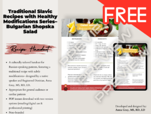 Sample Recipe Handout: Traditional Slavic Recipes with Heart Healthy ...