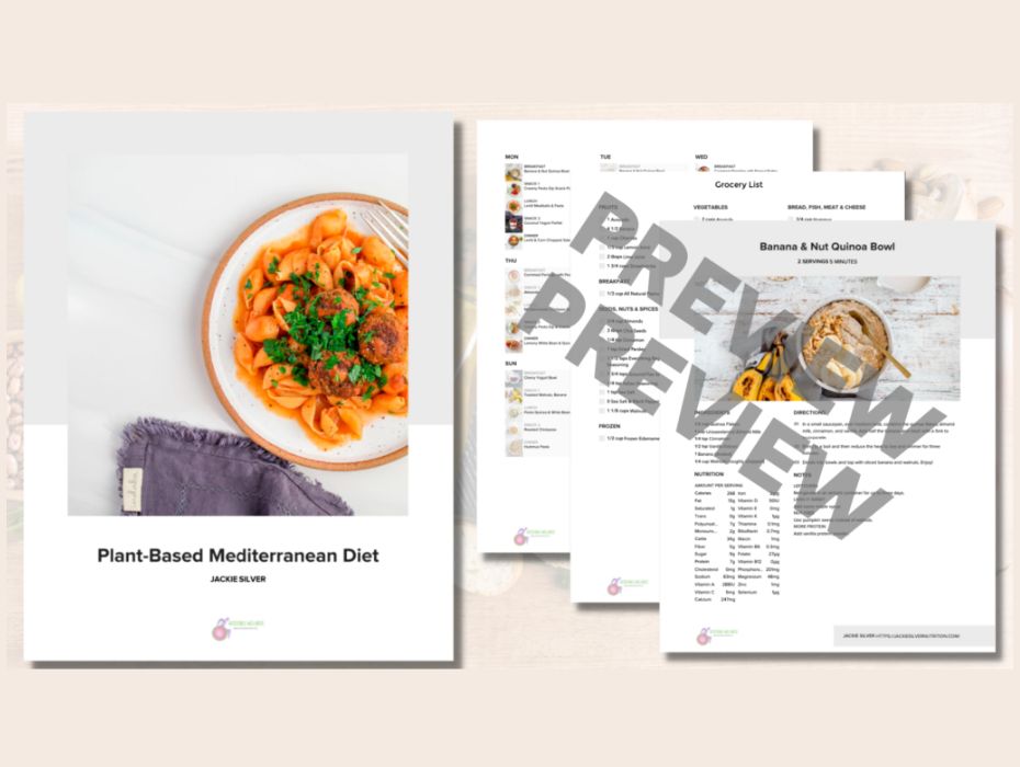 7-Day Plant-Based Mediterranean Diet Meal Plan - Well Resourced Dietitian