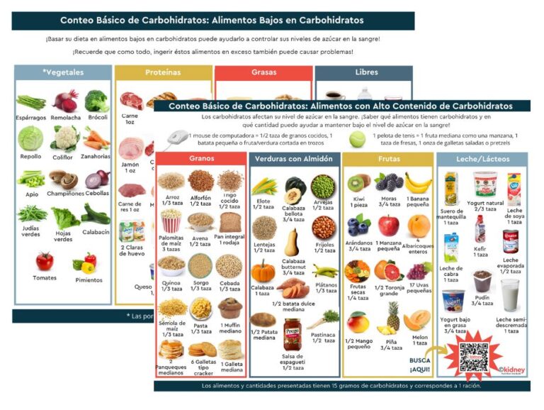Spanish Pictorial Carbohydrate Counting for Renal Diet - Well Resourced ...