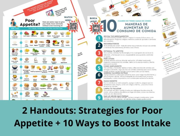 Poor Appetite + Strategies to Boost Intake - Well Resourced Dietitian
