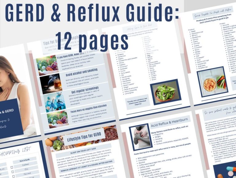 GERD Guide for patients with Reflux - Well Resourced Dietitian