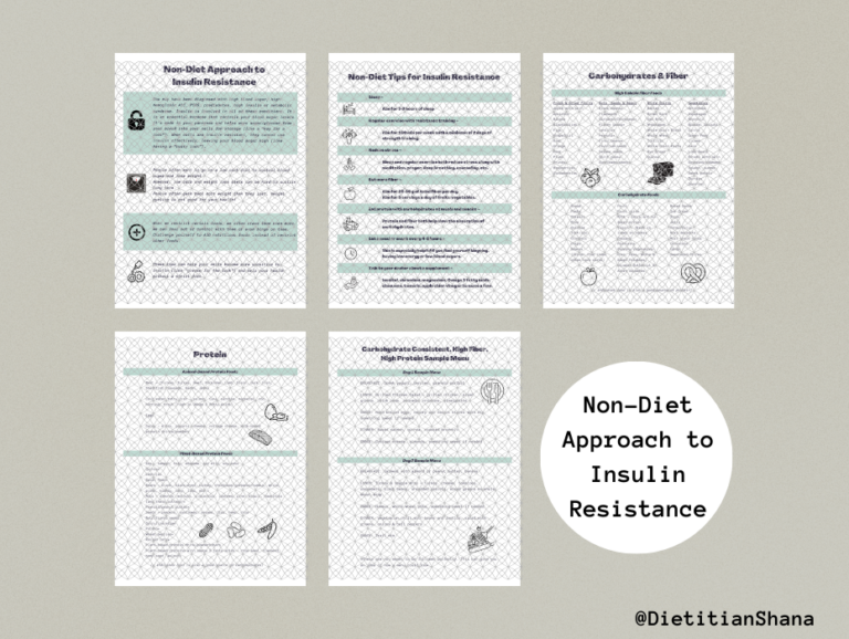 Non-Diet Approach to Insulin Resistance - Well Resourced Dietitian