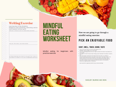 Mindful Eating Worksheet and Exercise - Well Resourced Dietitian