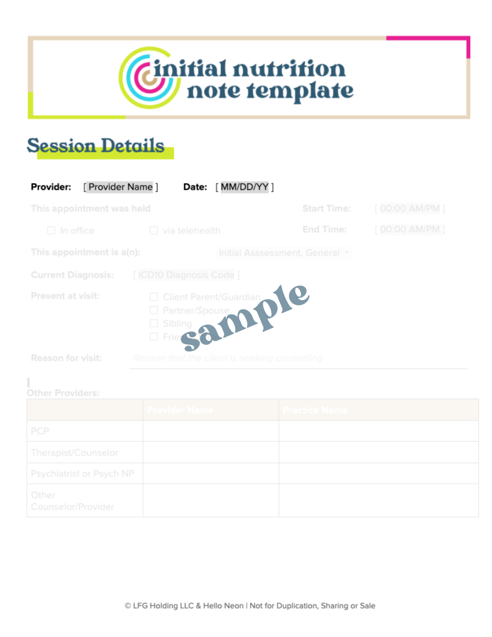 "Just the Notes" - Nutrition Note Templates for Your Private Practice ...