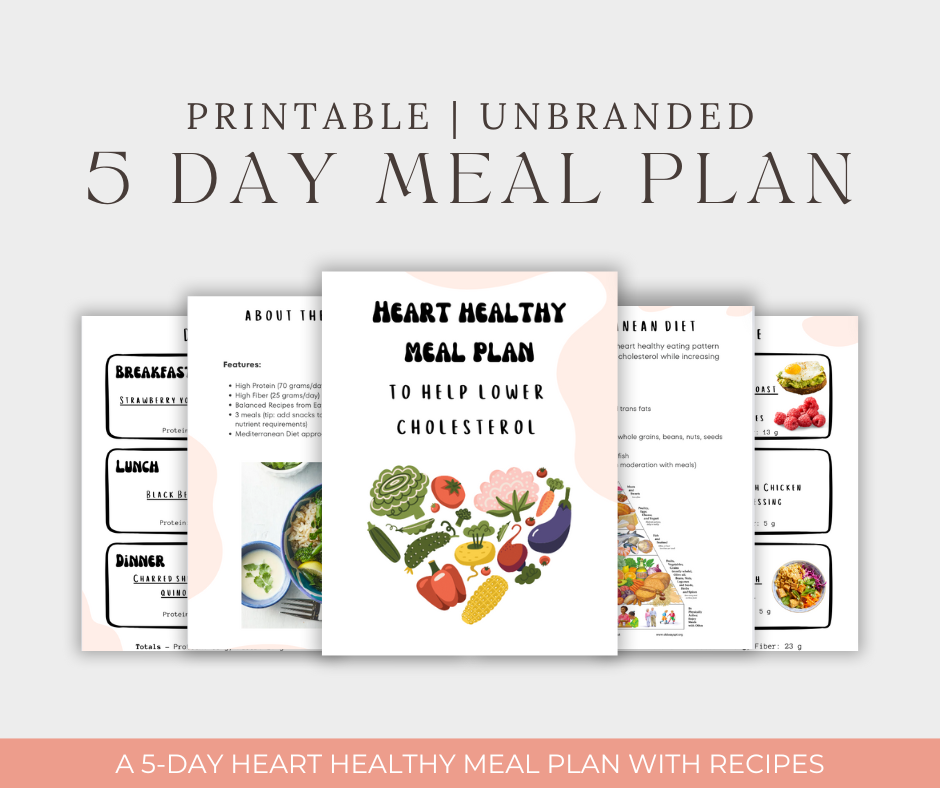 5-Day Heart Healthy Meal Plan to Help Lower Cholesterol - Well ...