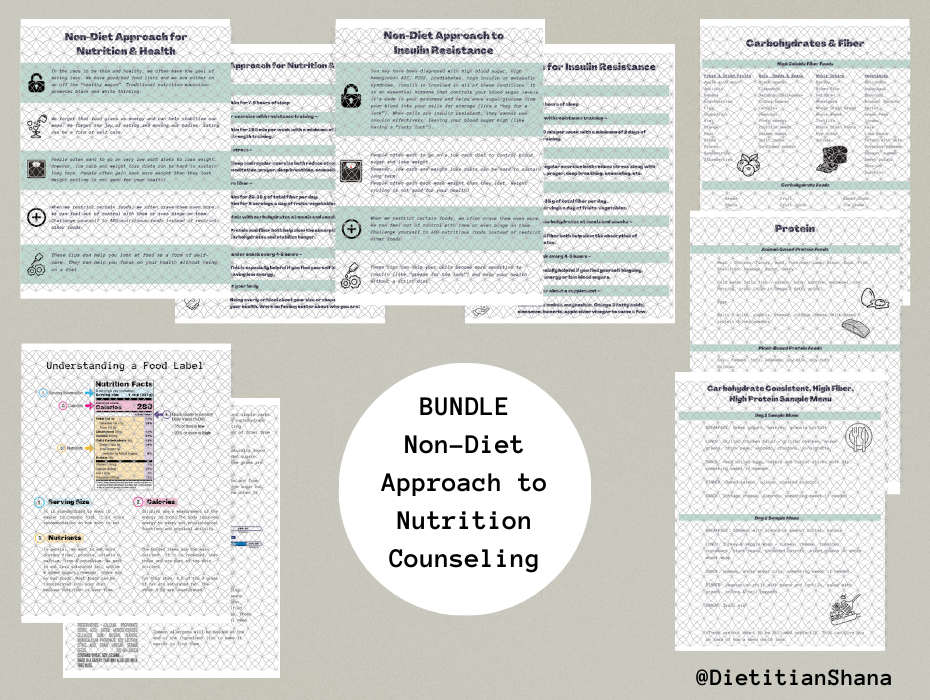 Non-Diet Approach to Nutrition Counseling Educational Bundle - Well ...
