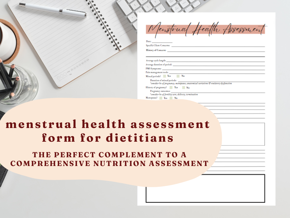 Menstrual Health Assessment Form - Well Resourced Dietitian