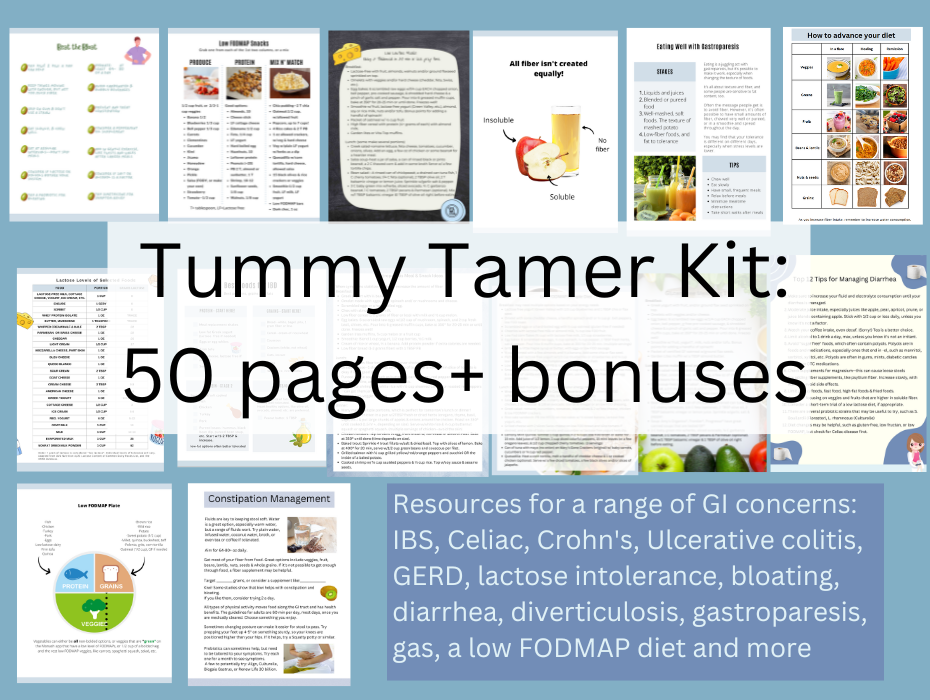 Tummy Tamers Kit: Digestive Health Handouts | Well Resourced Dietitian