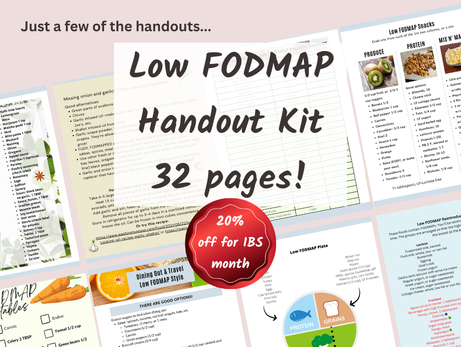 Low FODMAP Kit–Elimination to reintroduction–SALE! | Well Resourced ...