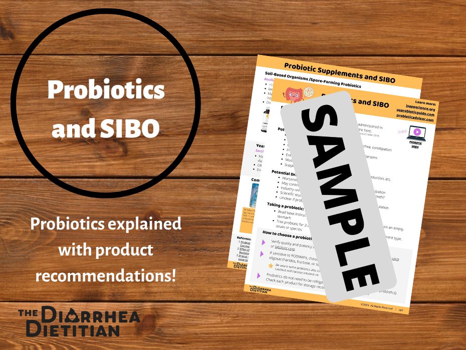Probiotics and SIBO - Well Resourced Dietitian