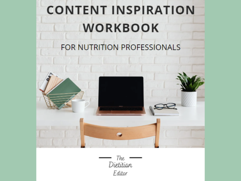 Content Inspiration & Planning Workbook for Nutrition Professionals ...