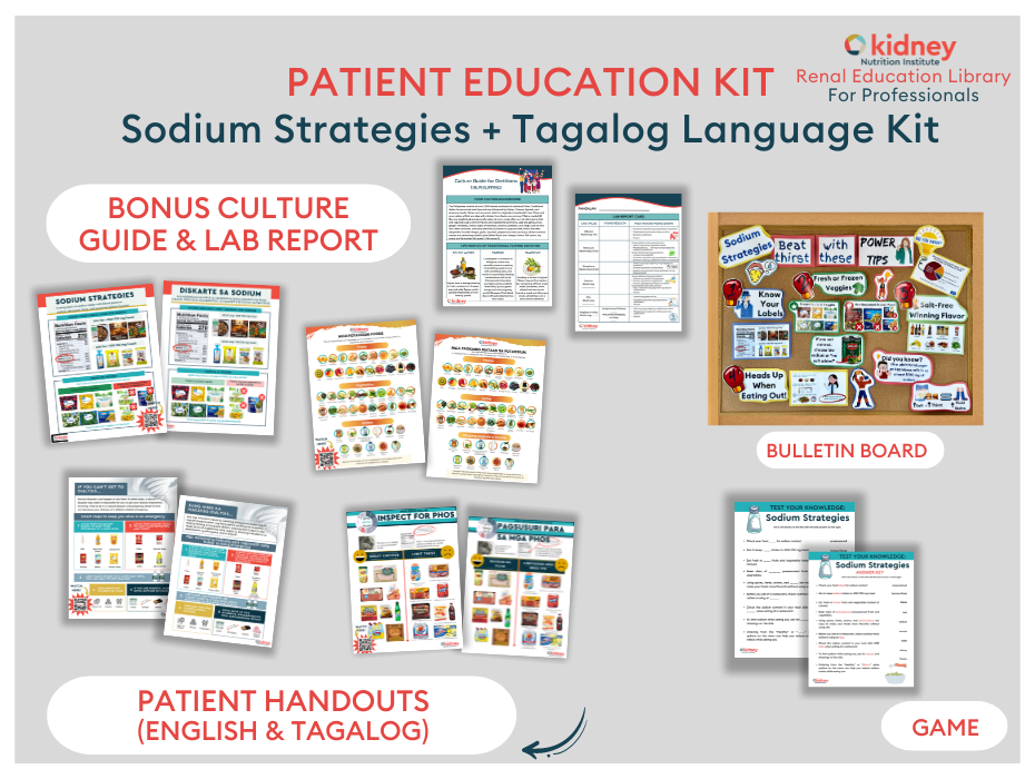Patient Education Kit- Sodium Strategies + Tagalog Language Kit - Well ...