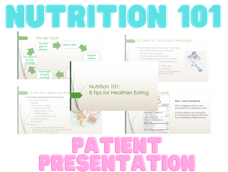 Basic Healthy Eating Powerpoint Presentation - Well Resourced Dietitian