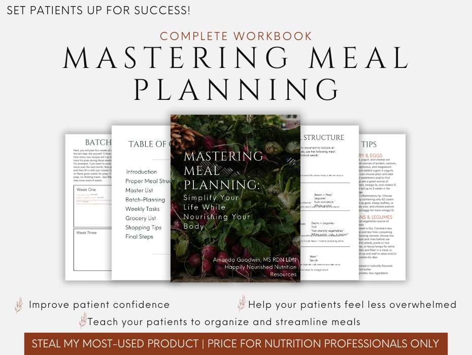 Mastering Meal Planning | Workbook - Well Resourced Dietitian