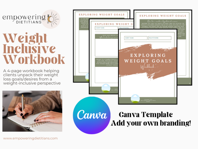 Weight Inclusive Workbook: Exploring Weight Loss Desires & Goals - Well ...