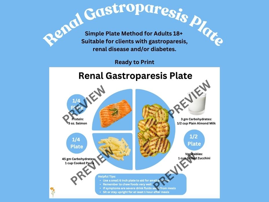 Renal Gastroparesis Plate - Well Resourced Dietitian