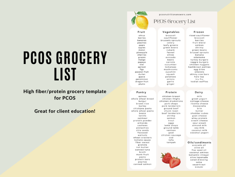 PCOS Grocery List - Well Resourced Dietitian