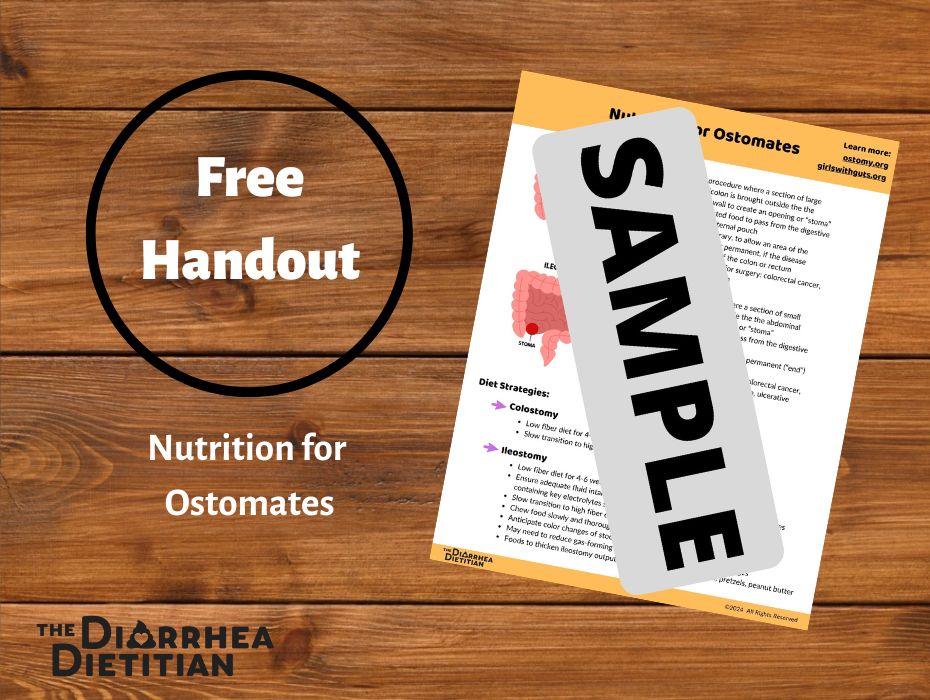 Nutrition for Ostomates (Free Resource) - Well Resourced Dietitian