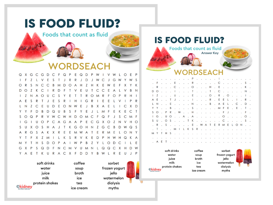 Is Food Fluid Wordsearch - Well Resourced Dietitian