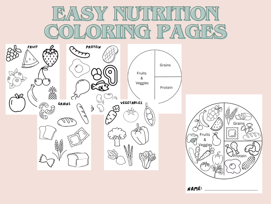 Nutrition Coloring Pages Kids