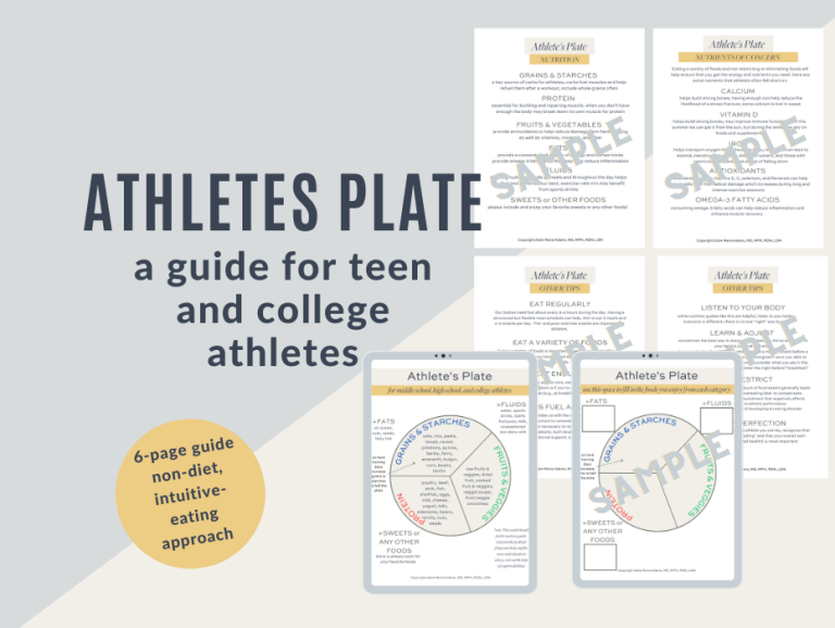 Athletes Plate - a guide for teen and college athletes - Well Resourced ...