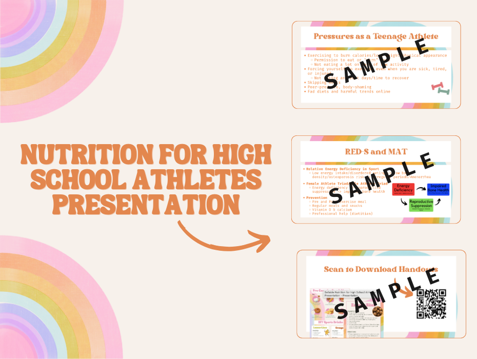 Nutrition for High School Athletes Presentation - Well Resourced Dietitian