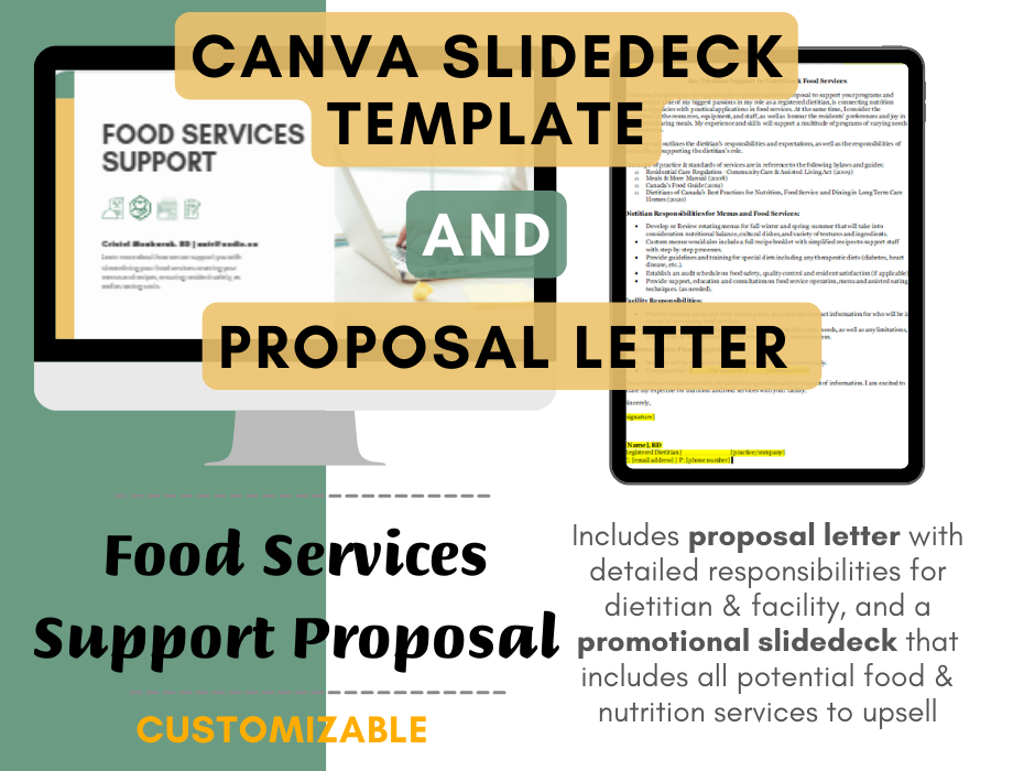 Residential Food Services Support: Slidedeck & Proposal Letter for ...