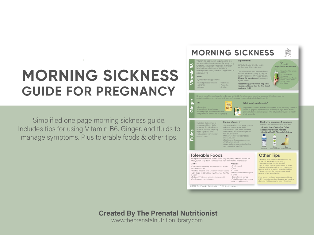 Morning Sickness Relief Guide - Well Resourced Dietitian